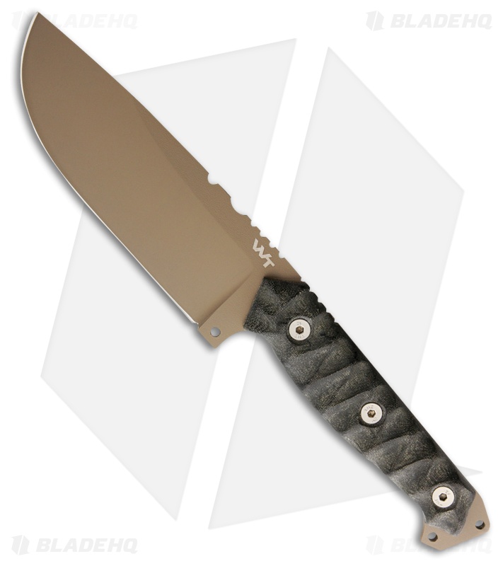 Wander Tactical Megalodon 1.0 Fixed Blade Knife Black Micarta (5.625 ...