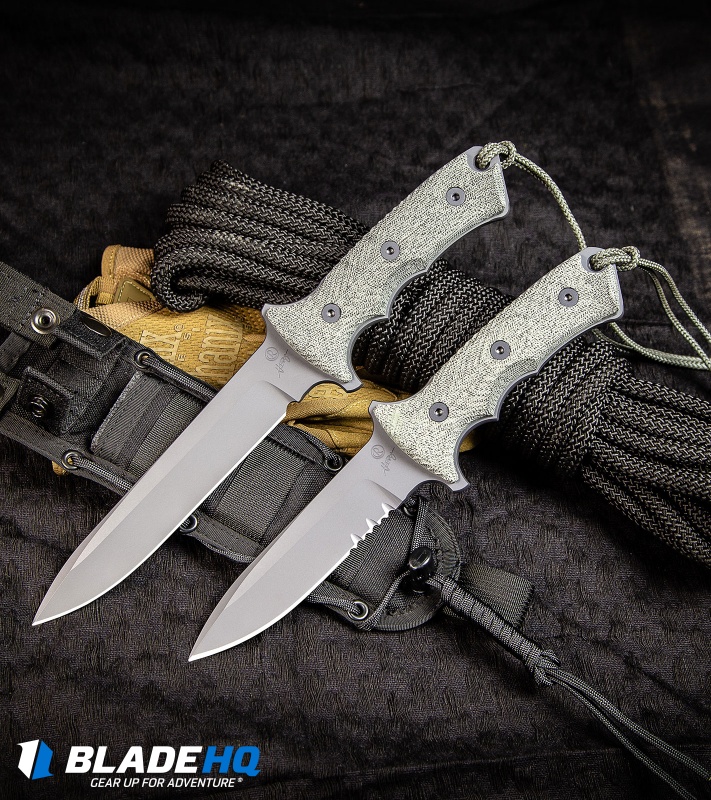 Chris Reeve Knives Green Beret Knife Fixed Blade (5.5" Gray Serr ...