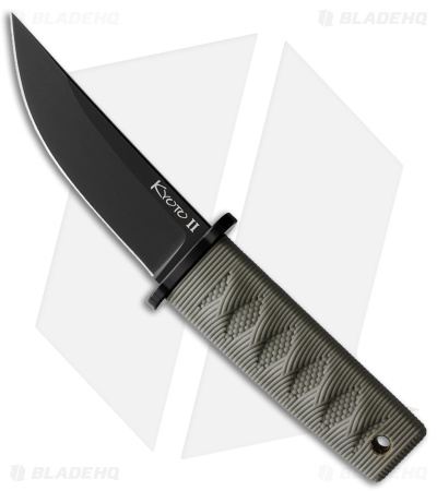 Cold Steel Kyoto II Knife OD Green (3" Black) Blade HQ