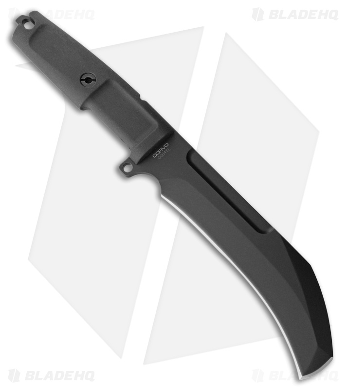 Extrema Ratio Corvo Fixed Blade Knife Black Forprene (7" Black) - Blade HQ