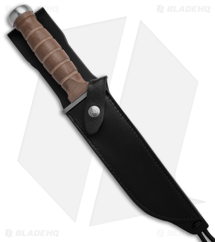 Fox Knives Defender Fixed Blade Knife Walnut (Bead Blast)