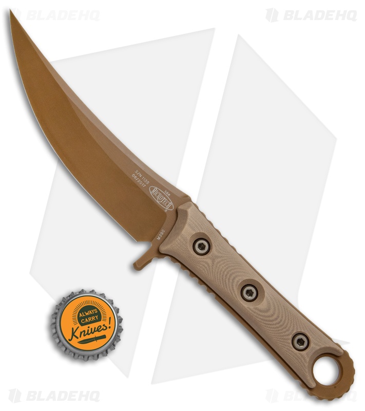 Microtech Borka SBK Fixed Blade Knife Tan G-10 (5" Tan PVD) 200-1PVDTN ...