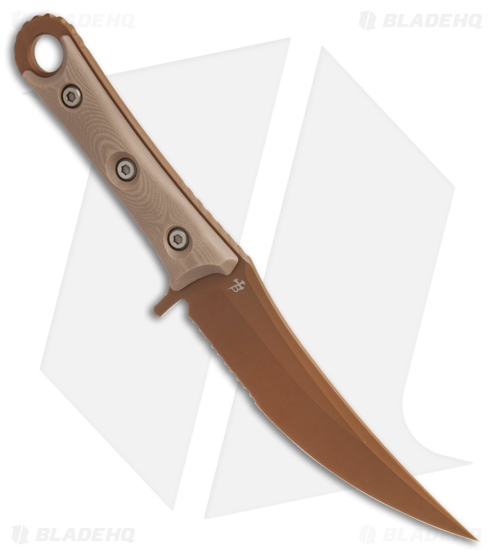 Microtech Borka SBK Fixed Blade Knife Tan G-10 (5" Tan Serr) 200-2PVDTN ...