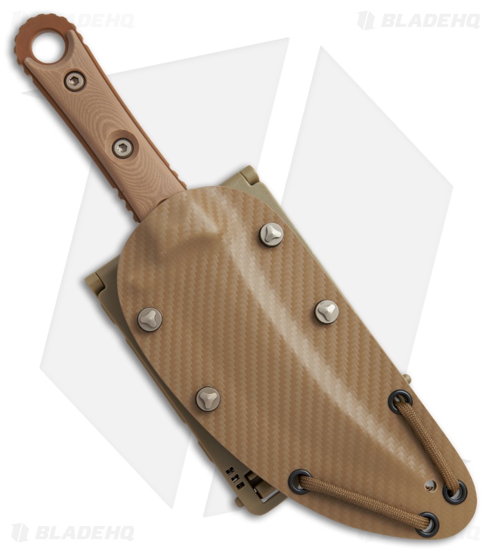 Microtech Borka SBK Fixed Blade Knife Tan G-10 (5" Tan Serr) 200-2PVDTN ...