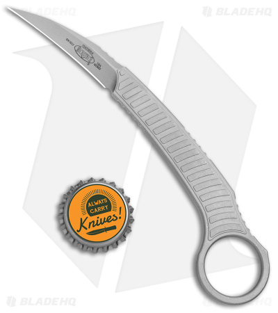 Microtech Feather Karambit Fixed Blade Knife Stonewash - Blade HQ