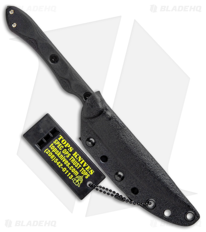 TOPS Knives Rapid Strike - Fixed Blade Knife | Black + Single Edge