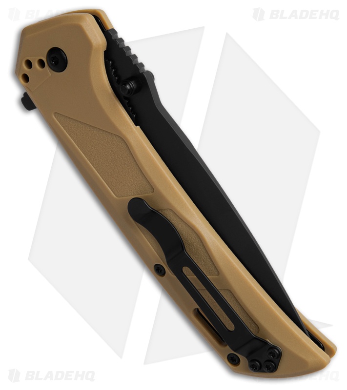 Blackhawk! Bunker Buster Knife Tan Zytel Black D2 Serrated