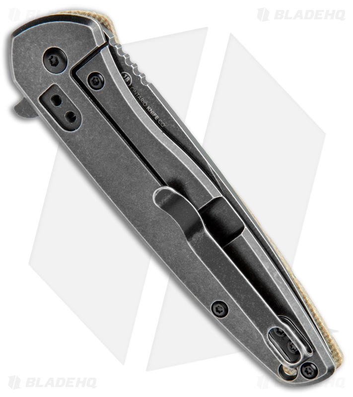 Ontario Knife Company Shikra Frame Lock Knife Tan - Blade HQ