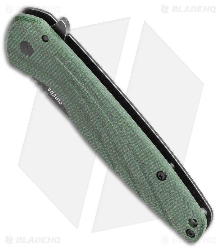 Ontario Knife Company Shikra Frame Lock Knife Green Micarta - Blade HQ