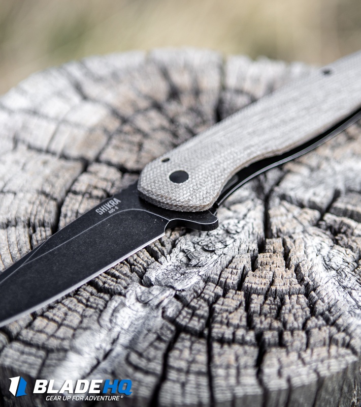 Ontario Knife Company Shikra Frame Lock Knife Tan - Blade HQ