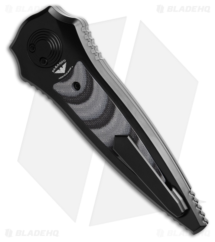 Paragon Warlock Folding Knife G-10 Frost Inserts Black