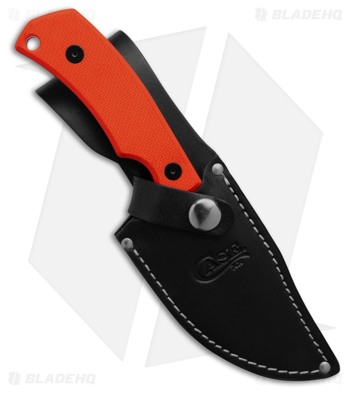 Case Hunter Fixed Blade Knife Orange G-10 Black 1095