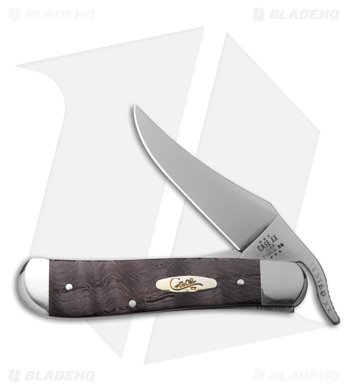 Case Russlock Gray Wood Clip Point Polish Stainless Steel