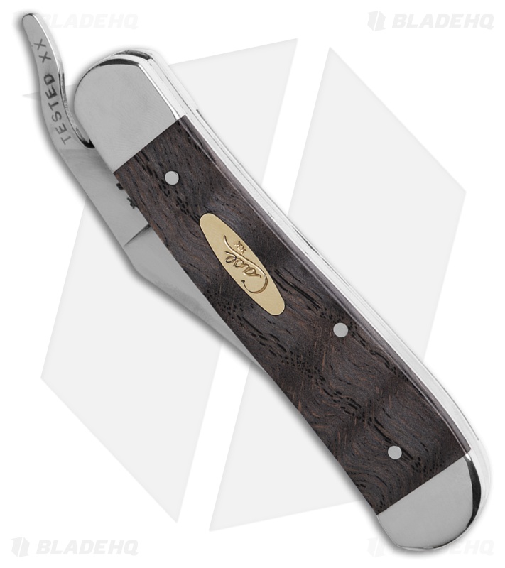 Case Russlock Gray Wood Clip Point Polish Stainless Steel