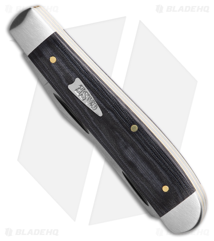 Case Mini Trapper Black Micarta Satin Stainless Steel