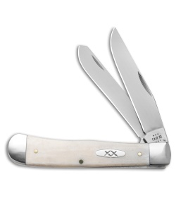 Case Knives Trapper Knife White Jigged Synthetic 6254 SS