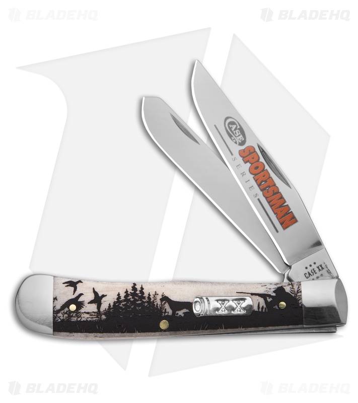 Case Pocket Knife Natural Bone Trapper Hunter Bird 6254 SS