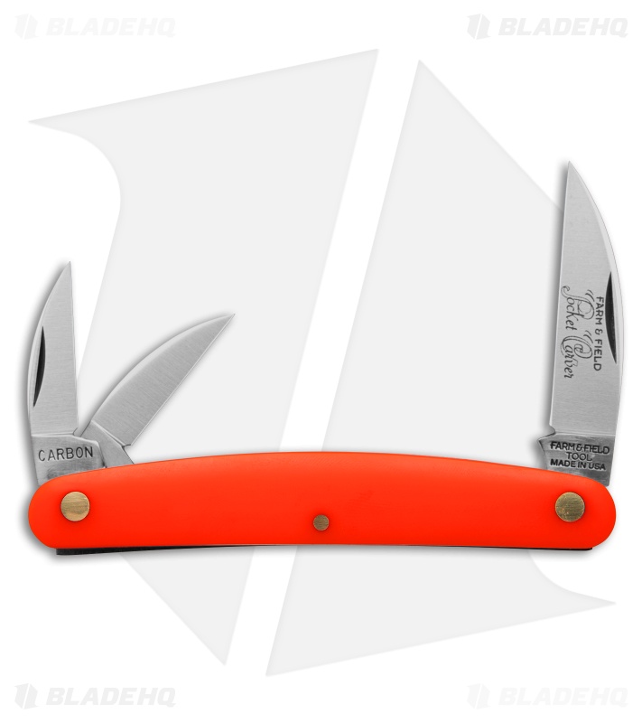 GEC #62 Farm & Field Pocket Carver Orange Delrin