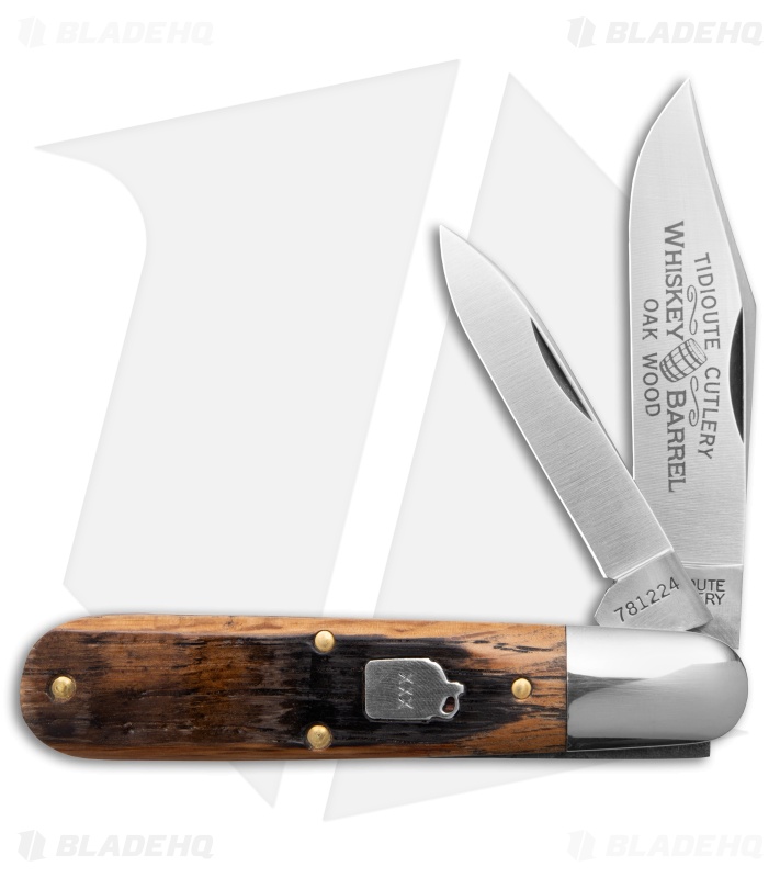 GEC Tidioute Cutlery Bullet End Barlow Whiskey Barrel Oak