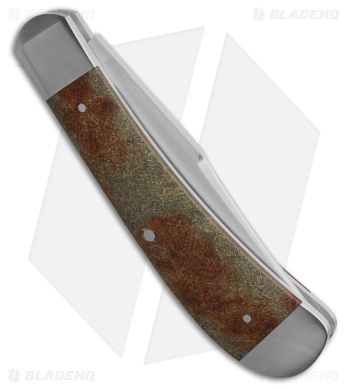 Pena Knives Custom Slip Joint Trapper Knife Genuine Rag Micarta (2.5 ...