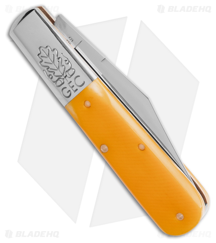 GEC Two Acorn Barlow Knife Yellow Sawcut Bone 861125SS
