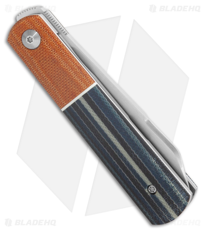 Pena Knives Custom Barlow Knife Burlap/Navy Micarta