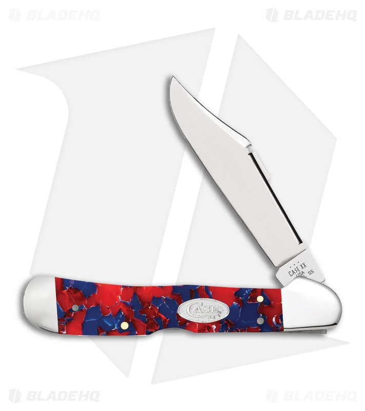 Case Knives CopperLock Knife Freedom Red and Blue Kirinite