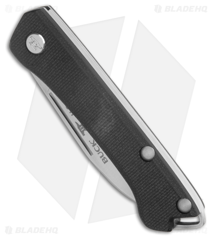 Buck 250 Saunter Drop Point Black Micarta (Satin) - Blade HQ