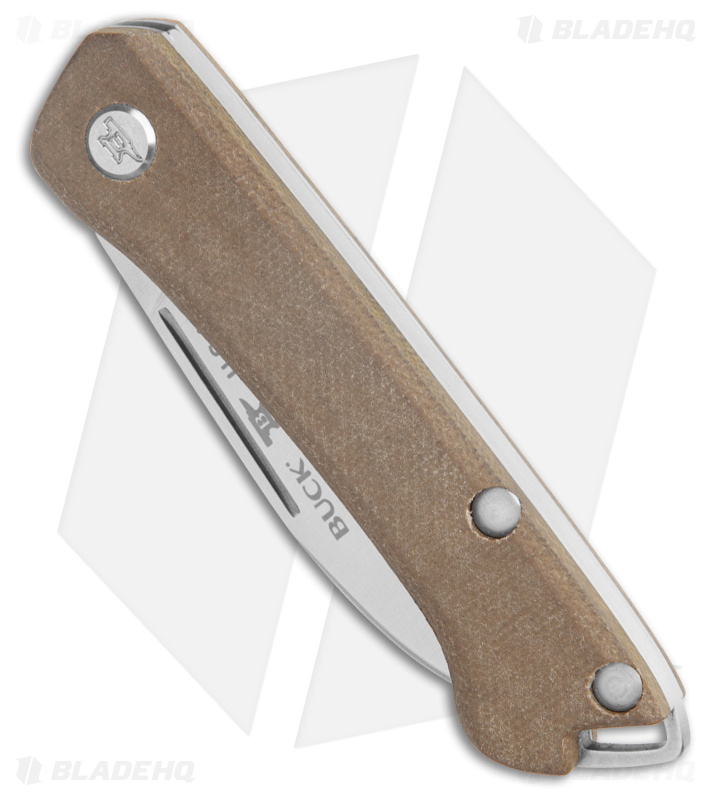 Buck 250 Saunter Drop Point Green Micarta (Satin) - Blade HQ