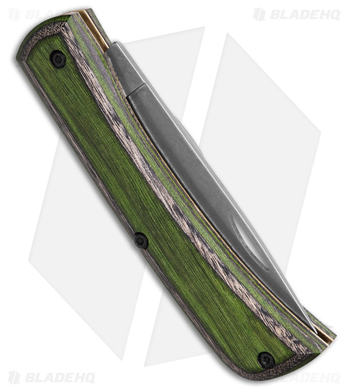 Case Knives Sod Buster Jr Knife Black/Green Laminate Wood