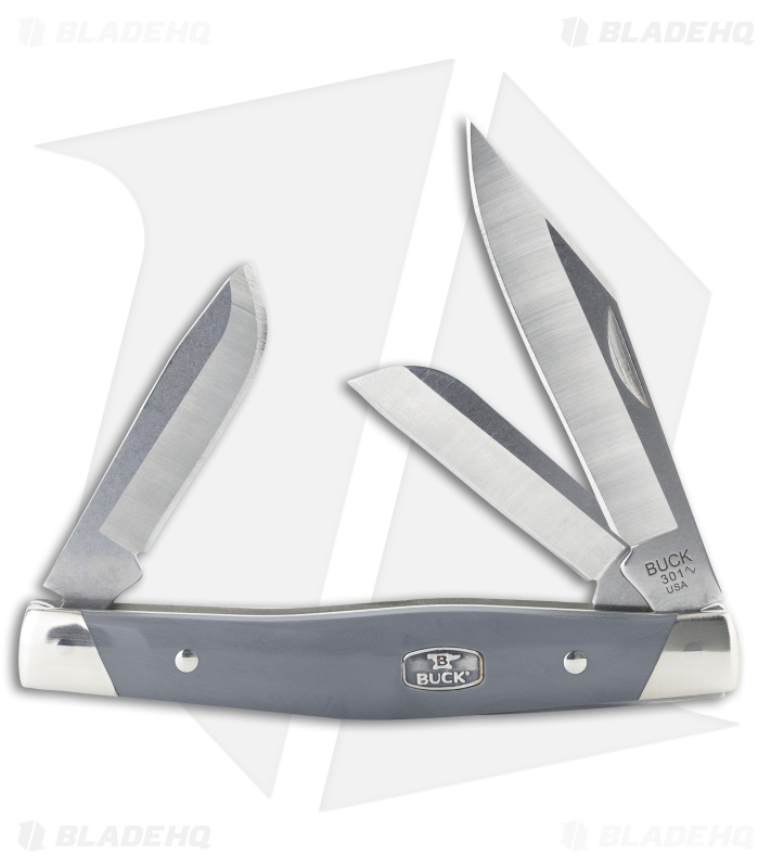 Buck Knives 301 Stockman Knife Gray Acetal Copolymer Satin