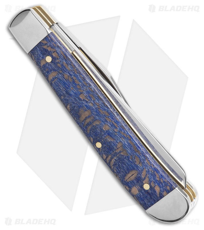 Case Knives Mini Trapper Knife Blue Sycamore Wood