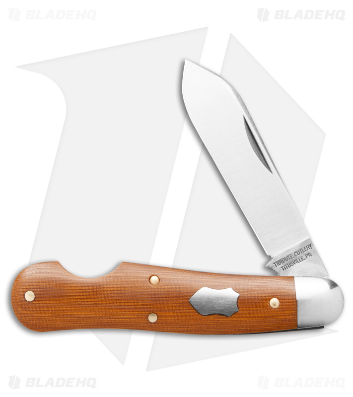 GEC Tidioute Pocket Knife Nat Micarta (Satin) - Blade HQ