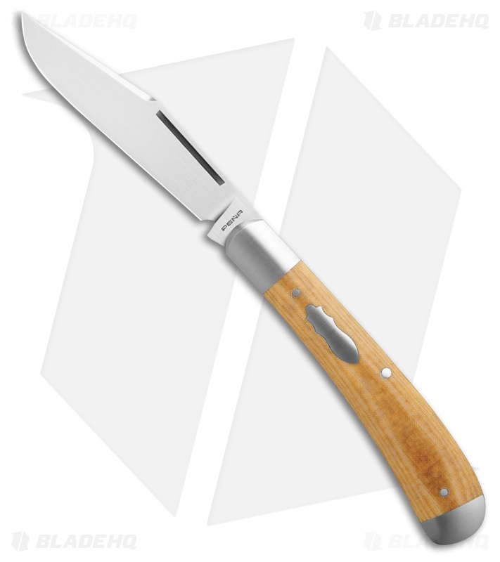 Pena Texas Trapper Knife | Black Micarta /Satin - Blade HQ