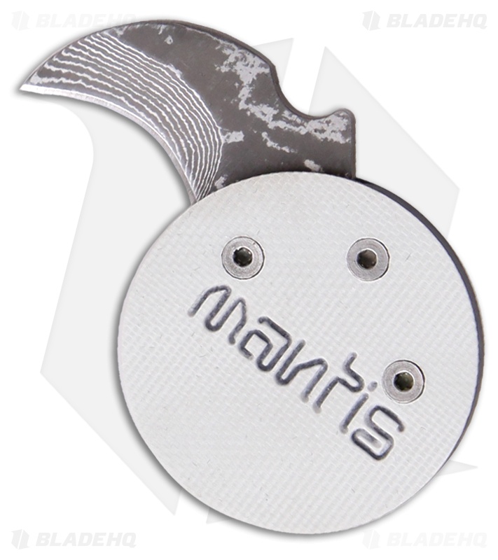 Mantis Angel Edition Civilianaire Black Coin Knife (0.75" Damascus) MCK ...