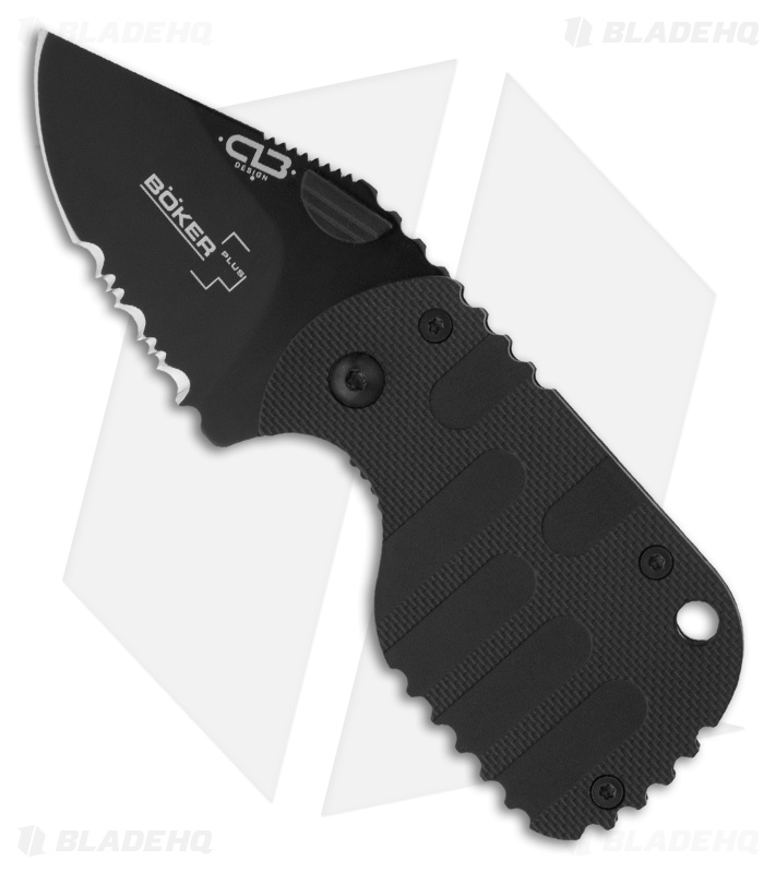 Boker Subcom F Tactical Frame Lock Knife (1.875" Black Serr) 01BO586 - Blade HQ