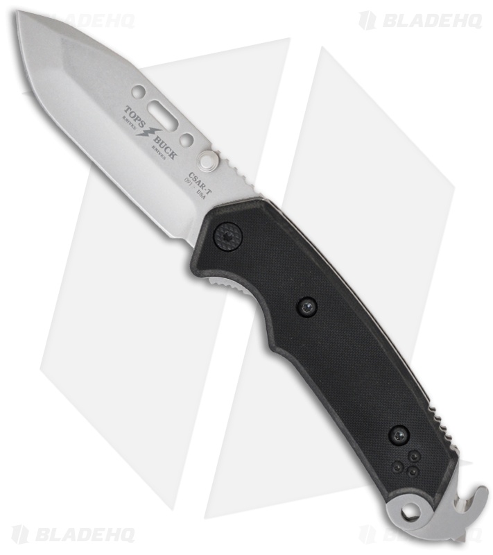 TOPS Knives / Buck CSAR-T Responder Folding Knife (3.5" Bead Blast ...