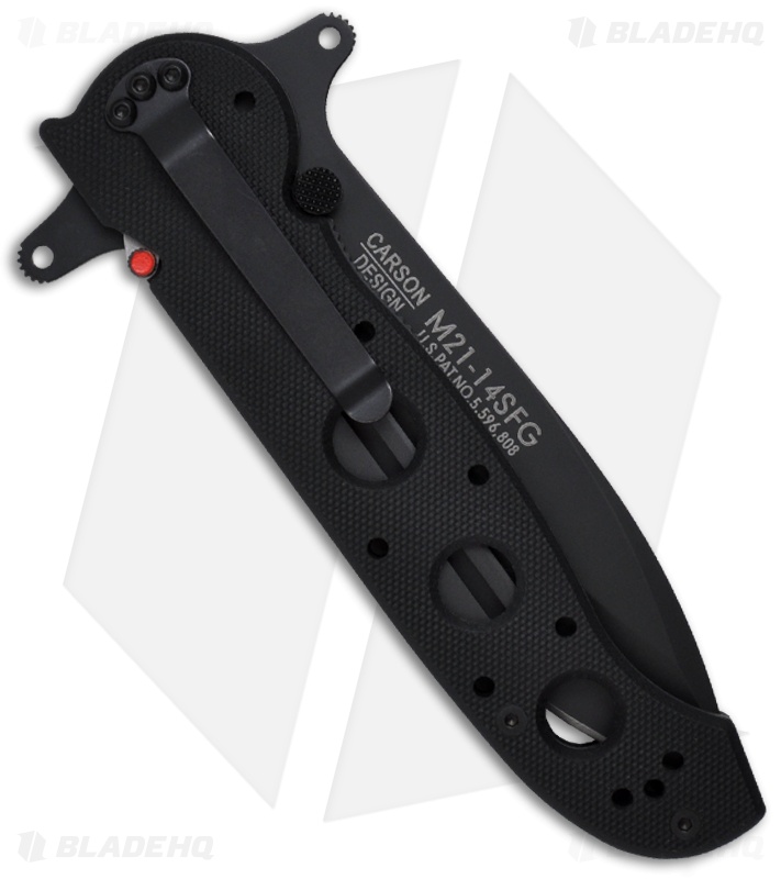 CRKT Carson M21-14SFG Special Forces G-10 Folding Knife (3.875" Black ...