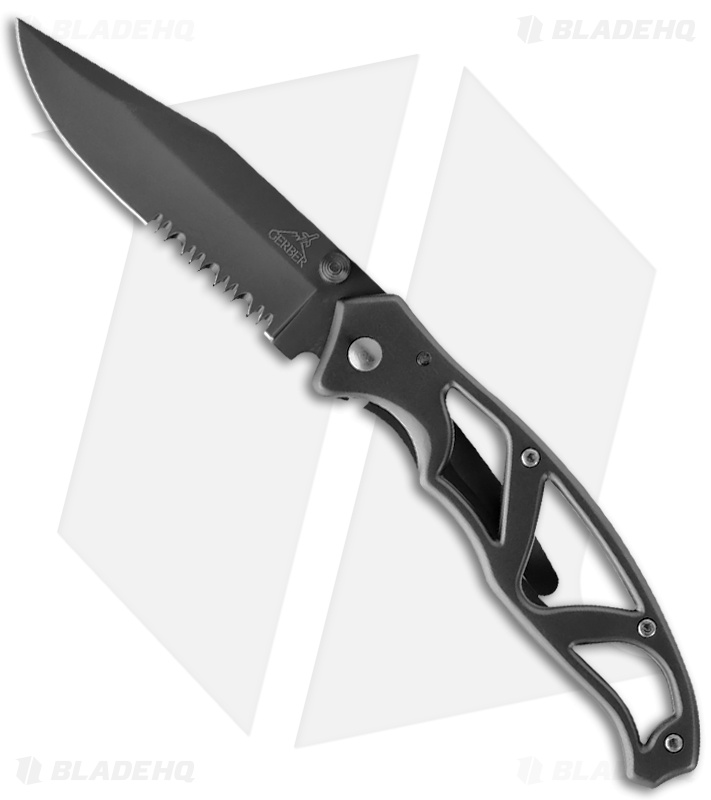 Gerber Paraframe Ti I Frame Lock Knife (3" Gray Serr) 8445 - Blade HQ