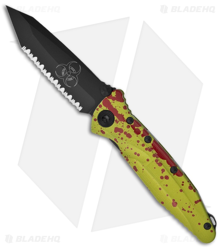 Microtech Socom Delta Zombie Green Tanto Knife (4" Black Full Serr) 163 ...