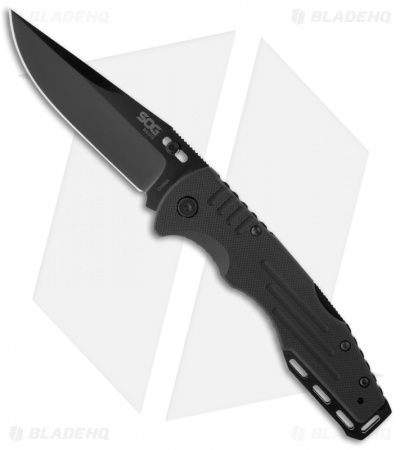 SOG Fusion Salute Lockback Knife (3.625" Black) FF-11 - Blade HQ