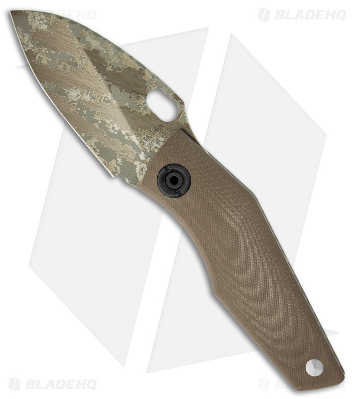 Strider SJ75 Mini Double Digi Titanium Framelock Knife w/ Coyote G10 (3 ...