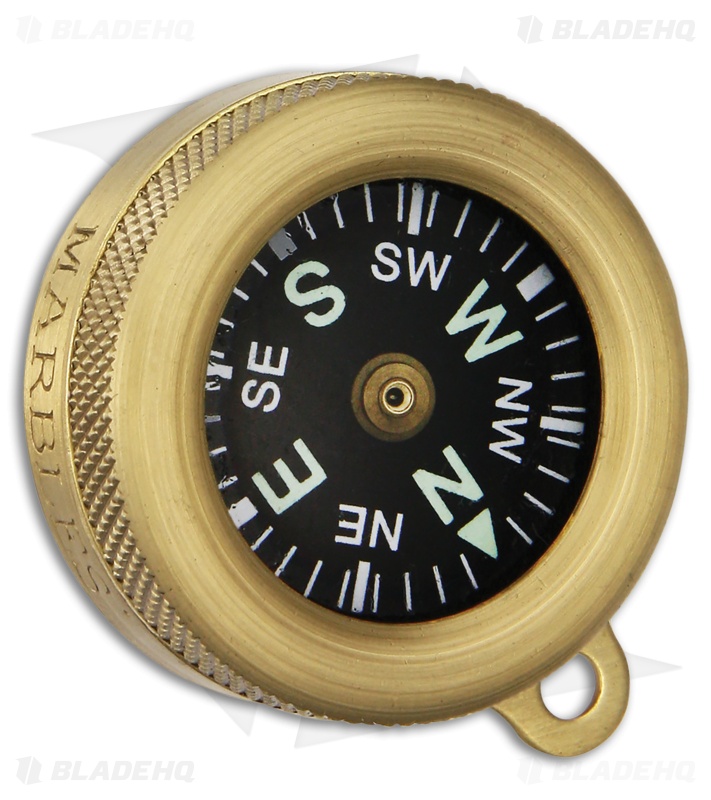Marbles Pocket Compass - Brass