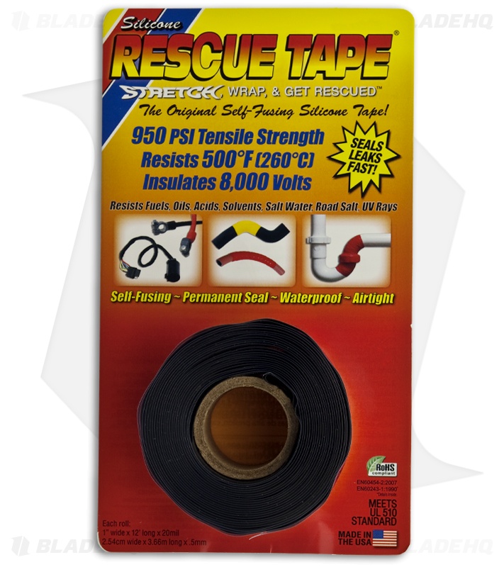 Original Self-Fusing Silicone Rescue Tape (Black) - Blade HQ