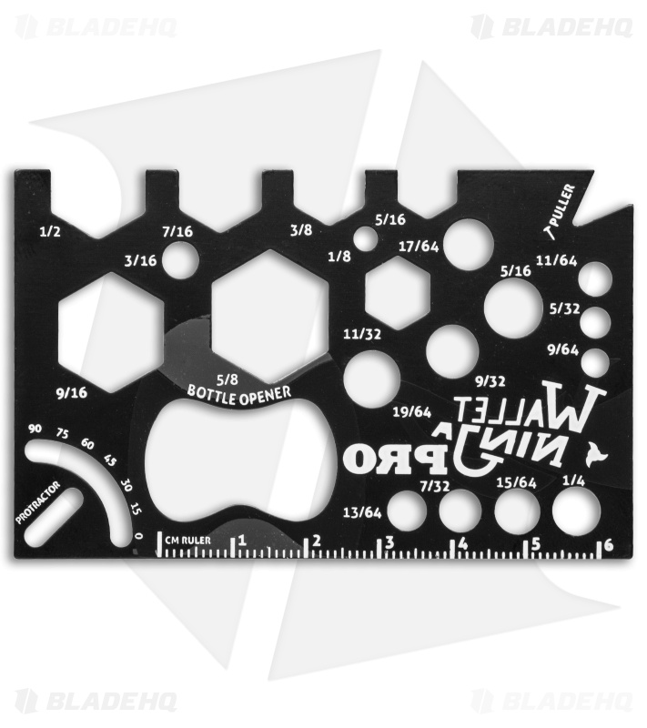 Wallet Ninja Pro 26 in 1 Credit Card Multi-tool - Black - Blade HQ