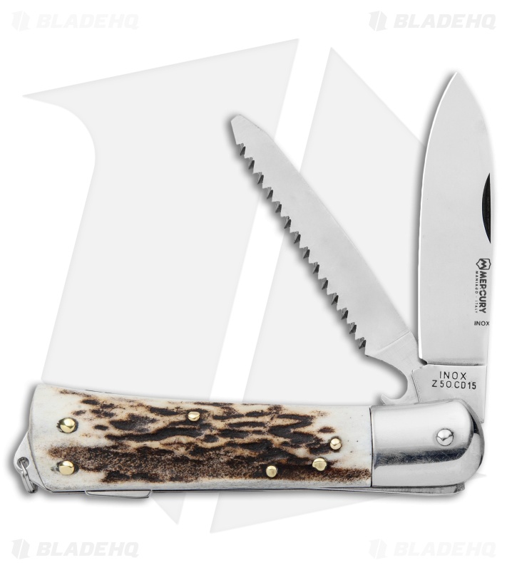 Mercury Multi-Purpose Hunting Knife Stag (3" Polish) 980-2GDC - Blade HQ