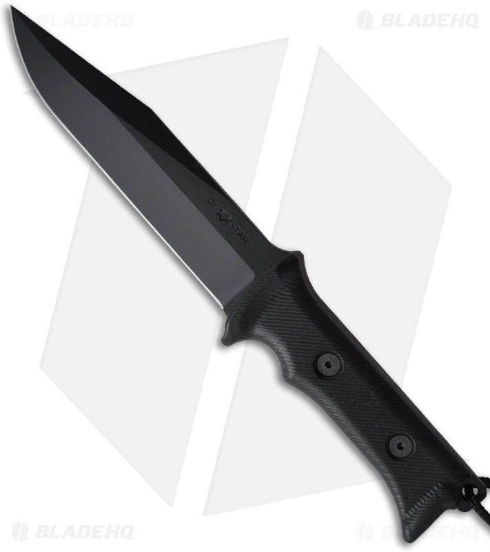 DUSTAR Knives Dimona Fixed Blade Knife | 6.5" Black Plain | Blade HQ
