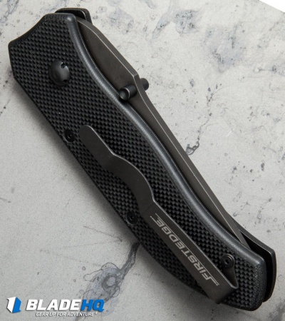 FirstEdge 1255 Tracklock Tanto Folding Knife Black G-10 (3" Black Serr ...