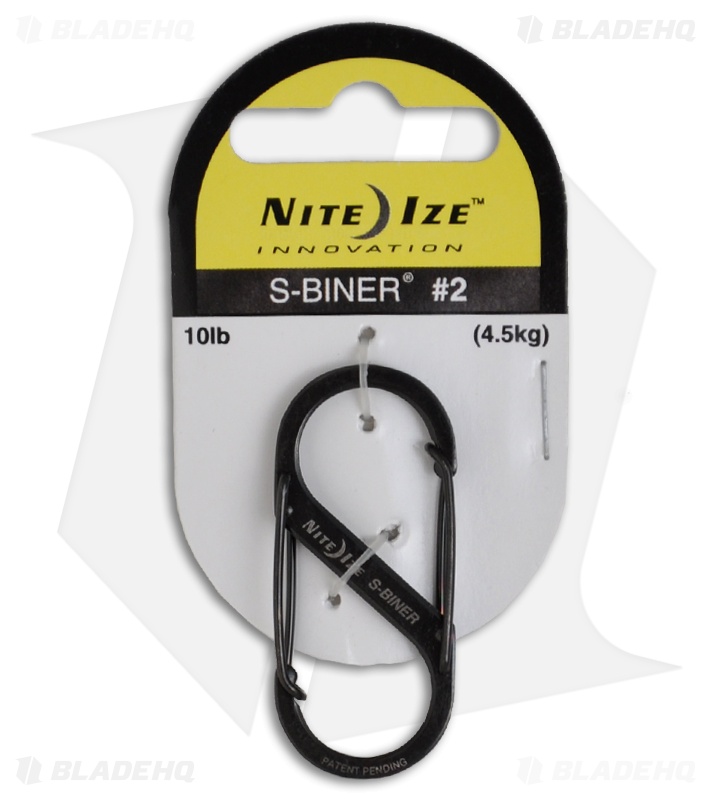 Nite Ize S-Biner #2 Stainless Steel Double Clip Carabiner (Black ...