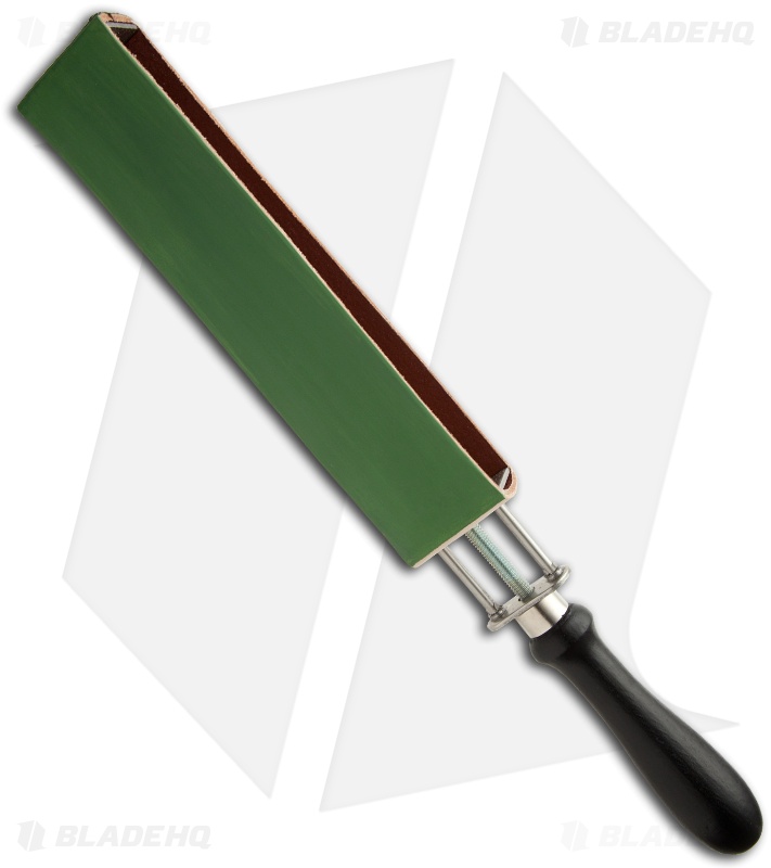 Herold Solingen Russian Leather Razor Strop - Green Chrome Oxide - Blade HQ